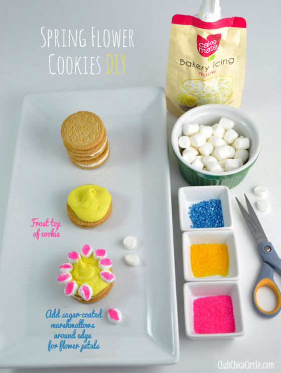 Spring Flower Cookies DIY | Club Chica Circle - where crafty is contagious