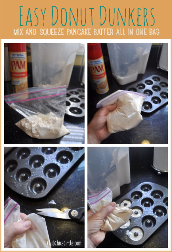 Easy Mini Pancake Donut Dunkers | Club Chica Circle - where crafty is ...