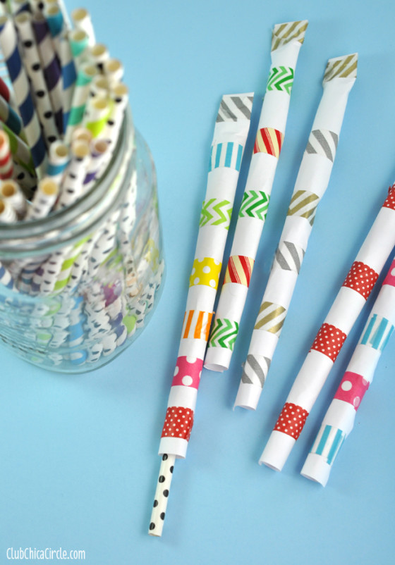 Washi Tape Straw Shooters DIY | Club Chica Circle - where crafty is ...