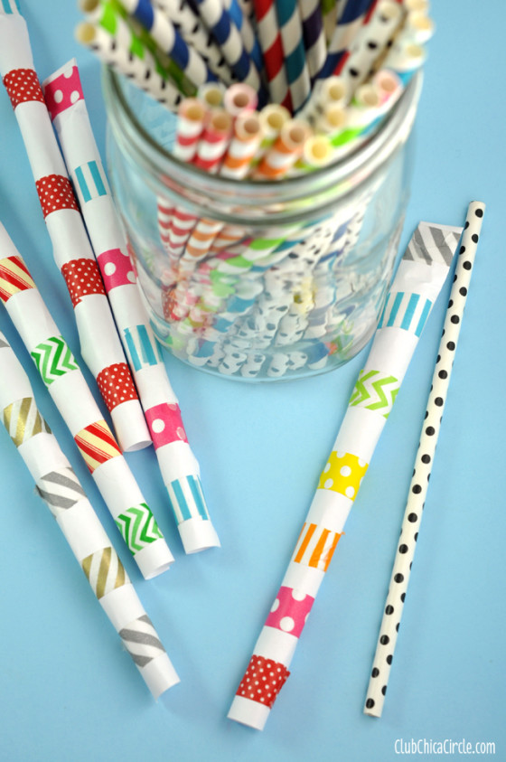 Washi Tape Straw Shooters DIY | Club Chica Circle - where crafty is ...