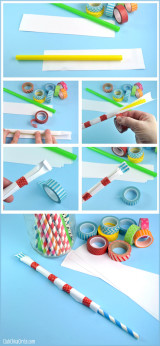 Washi Tape Straw Shooters DIY | Club Chica Circle - where crafty is ...