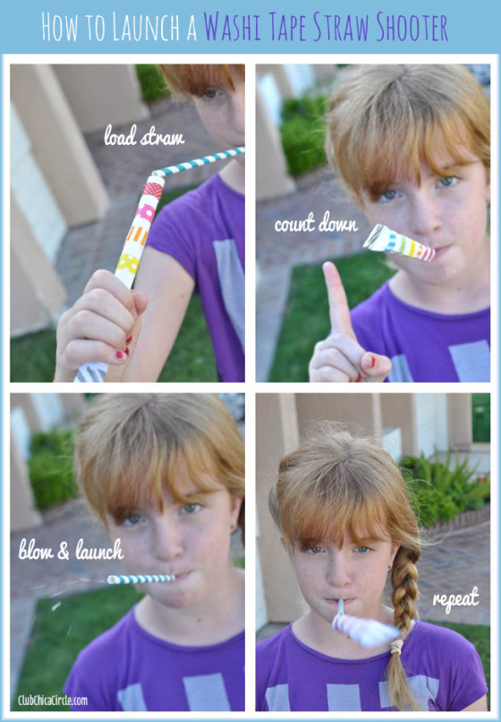 Washi Tape Straw Shooters DIY | Club Chica Circle - where crafty is ...