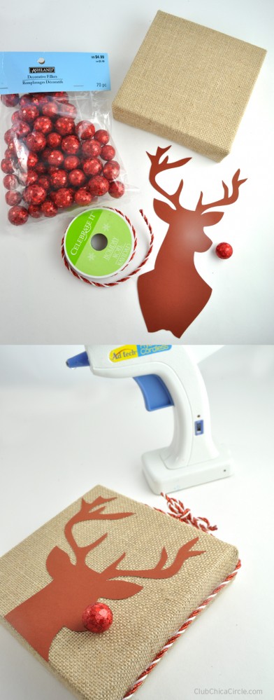 Easy Rudolph Wall Art | Club Chica Circle - where crafty is contagious