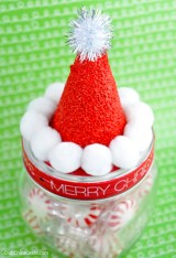 Santa and Elf Hat Candy Jars | Club Chica Circle - where crafty is ...