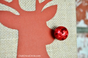 Easy Rudolph Wall Art | Club Chica Circle - where crafty is contagious
