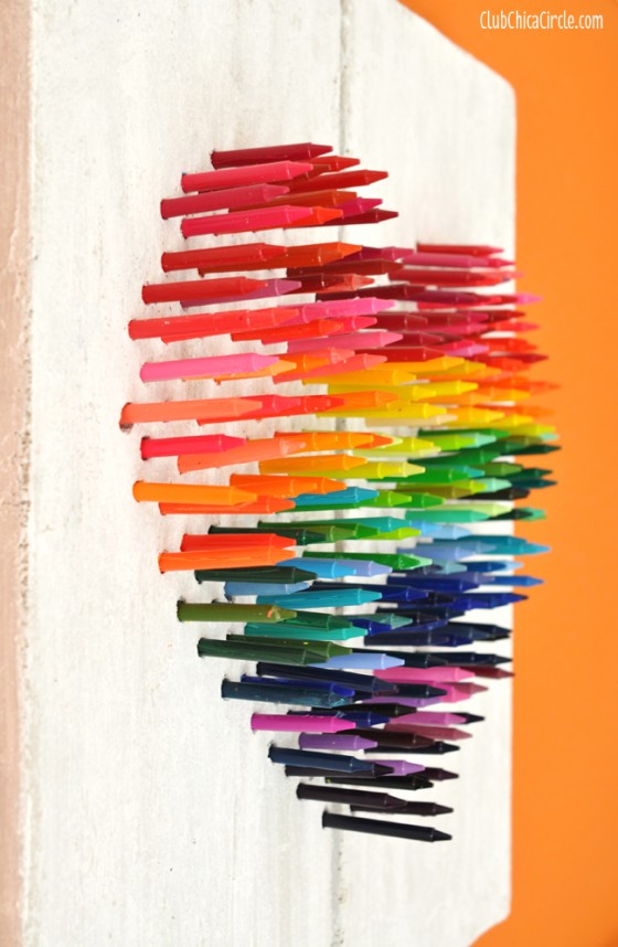 Faux Stone Rainbow Crayon Wall Art DIY | Club Chica Circle - where ...