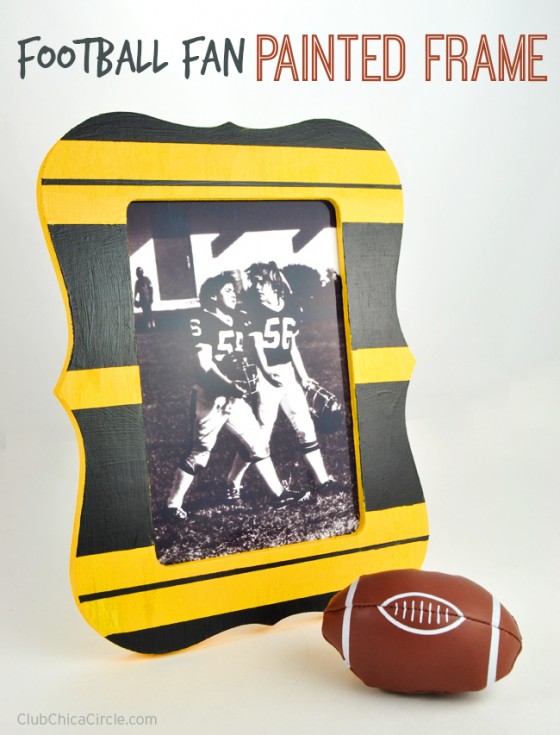Football Fan Hand Painted Frame | Club Chica Circle - where crafty is ...