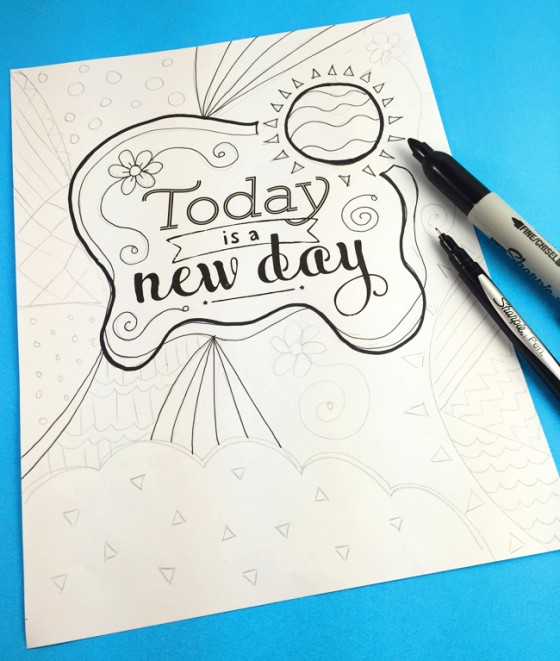 How to Make Your Own Inspirational Coloring Page | Club Chica Circle ...