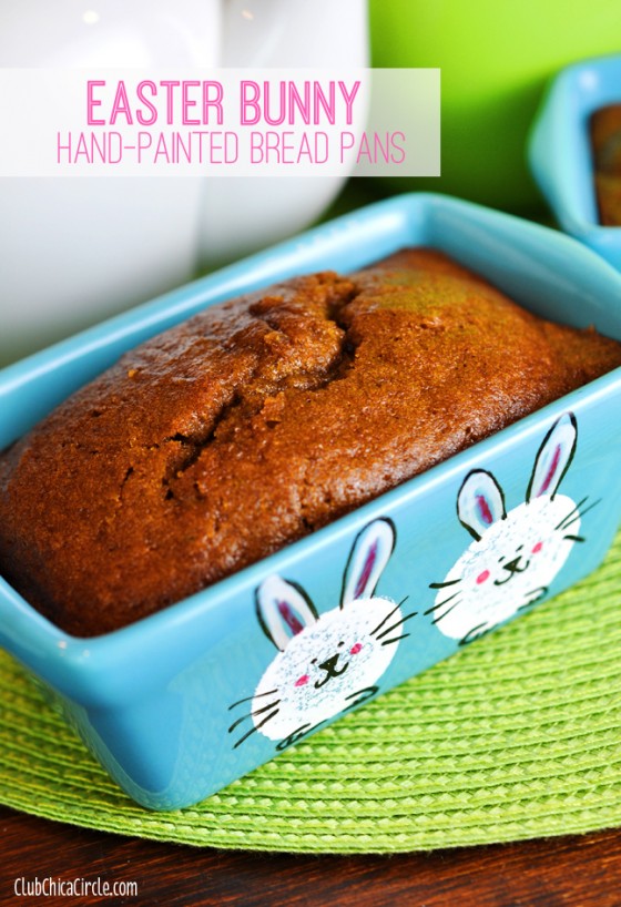 Easter Bunny Hand-painted Bread Pans | Club Chica Circle - where crafty ...