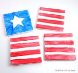 Stars & Stripes Tile Coasters for 4th of July | Club Chica Circle ...