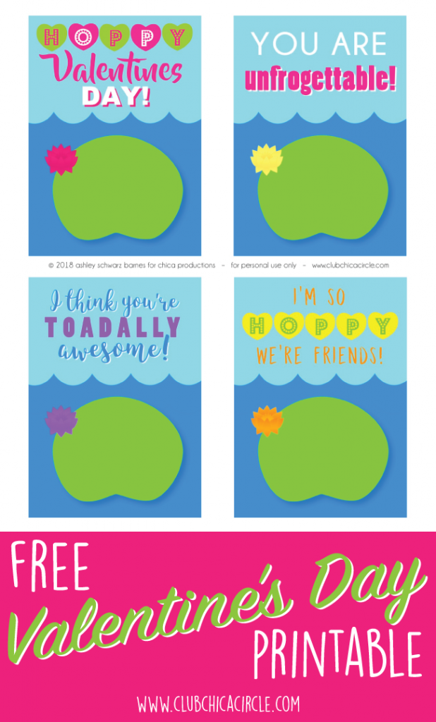 Hoppy Valentine’s Day Frog Valentines with Free Printable | Club Chica ...