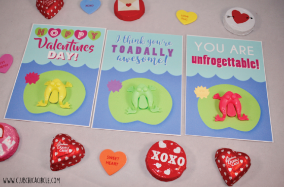 Hoppy Valentine’s Day Frog Valentines with Free Printable | Club Chica ...