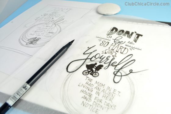 How to Hand Letter a Funny Quote with Free Downloadable Print | Club ...